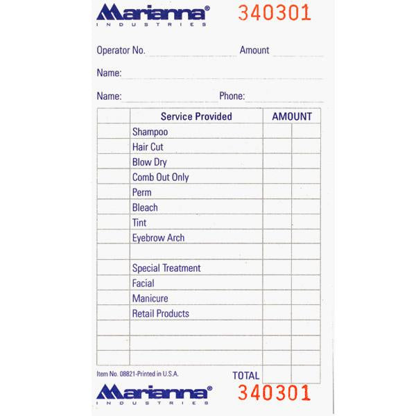 Marianna Receipt Check Pads – diy hair company